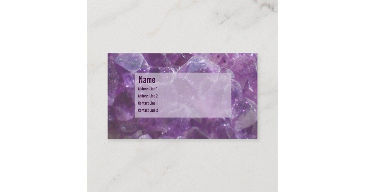 Amethyst Business Card | Zazzle