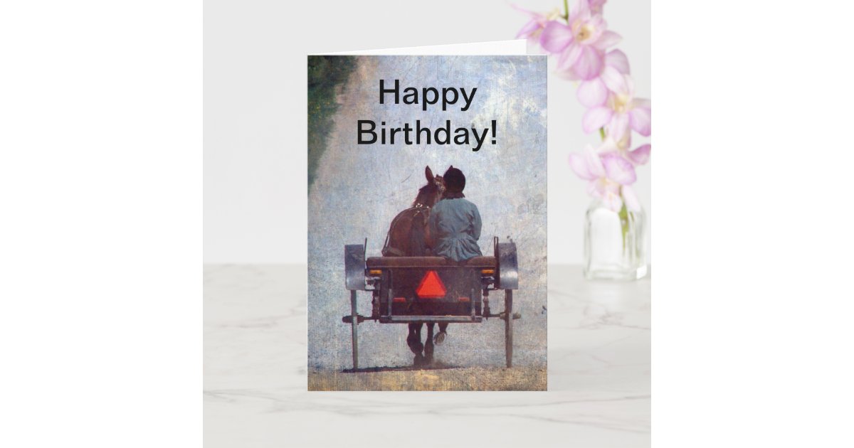 Amish Travel, Birthday Card | Zazzle