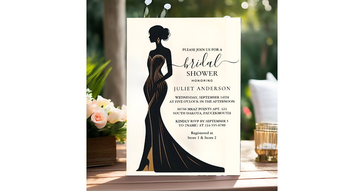 An Costume Men Tuxedo Bold Black Tie Bridal Shower Invitation | Zazzle