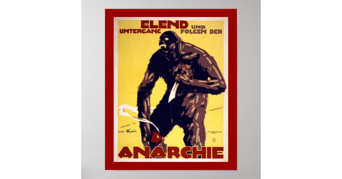 Anarchy - German WWI Poster (border) | Zazzle
