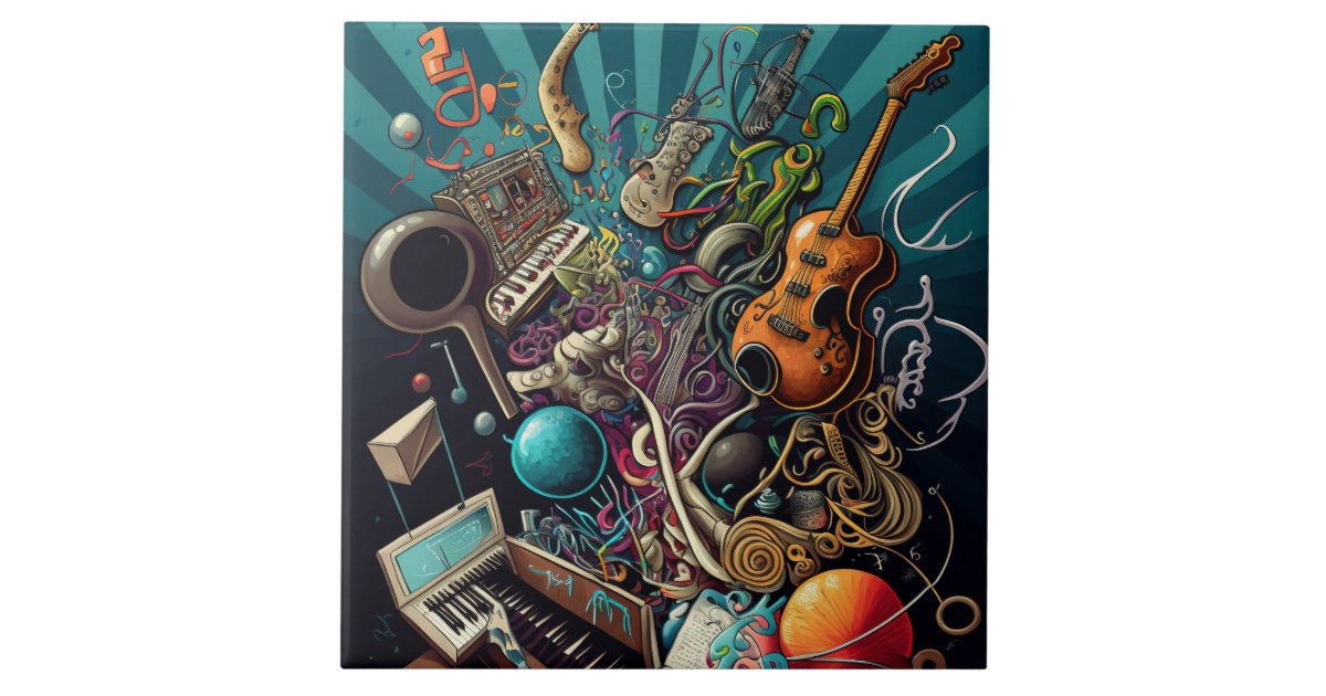 Anatomy of Music Tile | Zazzle