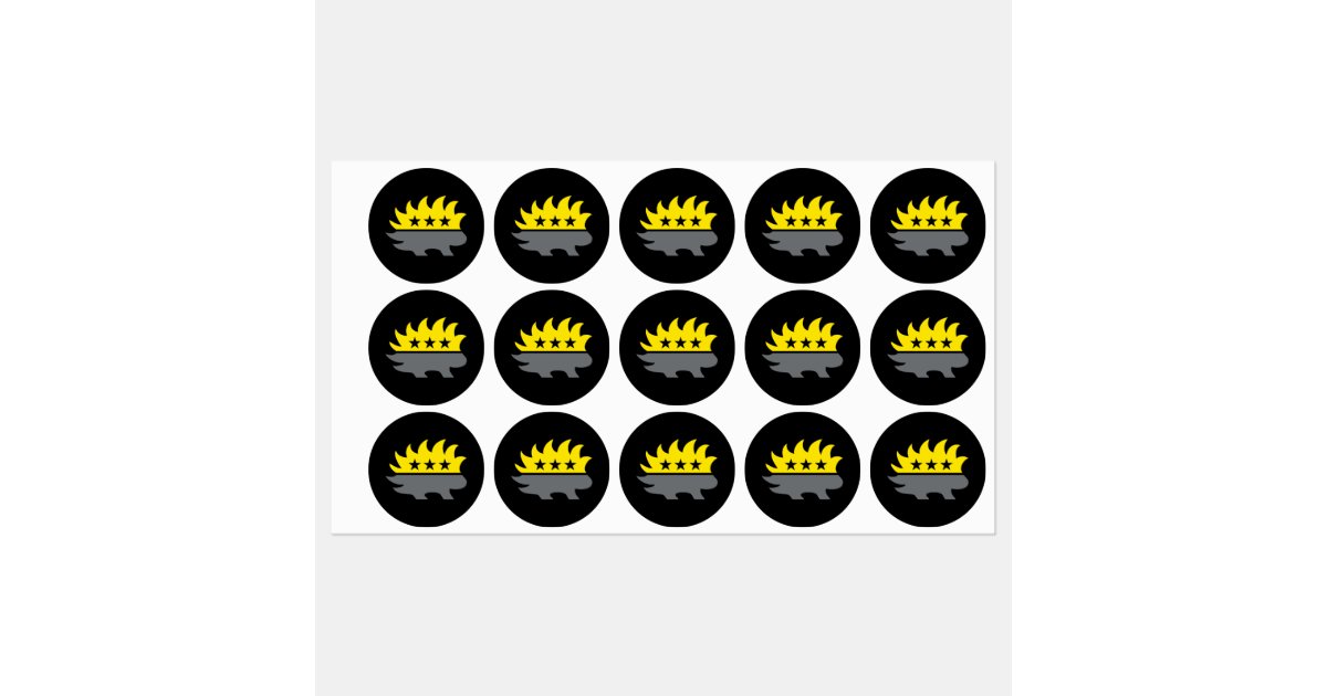 Ancap flag Porcupine logo black and yellow logo | Zazzle