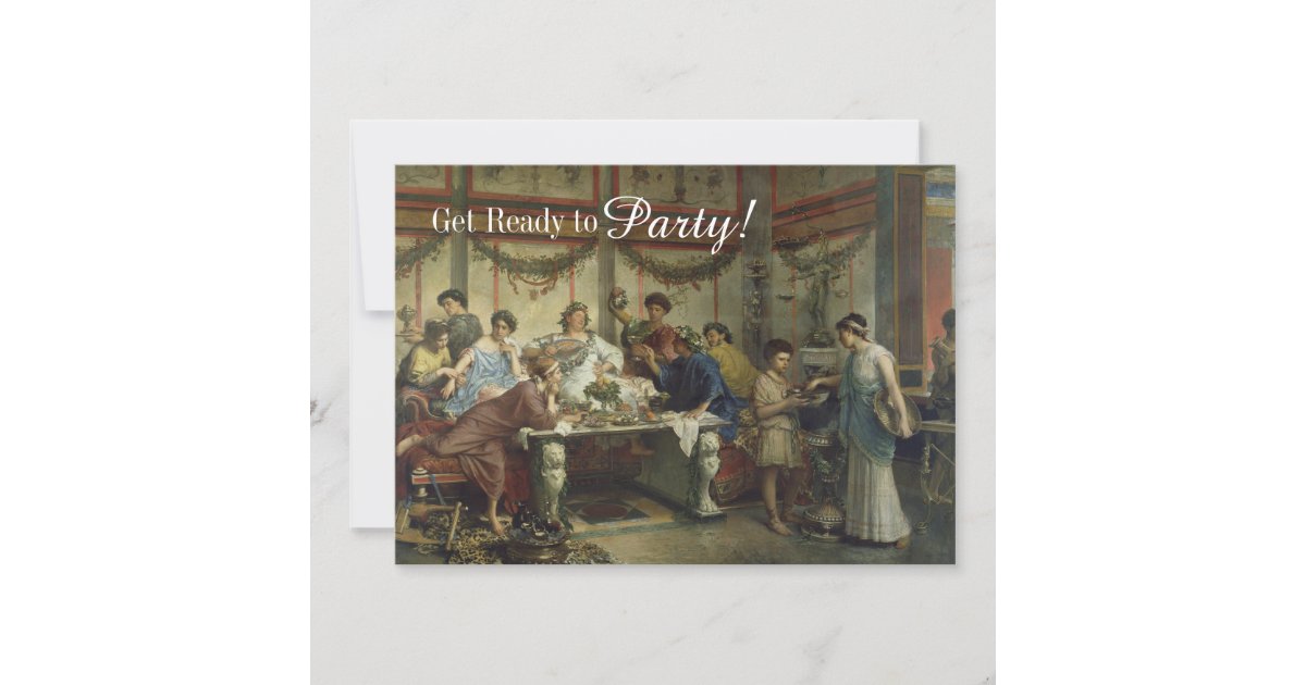 Ancient Roman Dinner Party Feast Invitation Zazzle ancient-roman-dinner-party-feast-invitation-zazzle