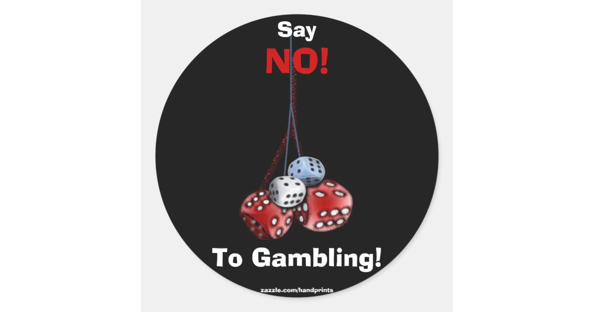 Anti-Gambling Campaign Dice Stickers | Zazzle