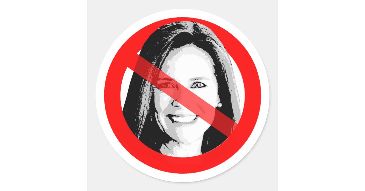 Anti Justice Amy Coney Barrett Crossed Out Face Classic Round Sticker ...