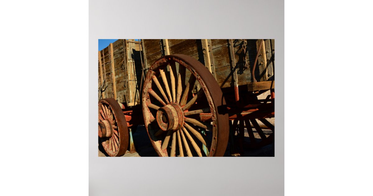 Antique mule train wagon poster | Zazzle