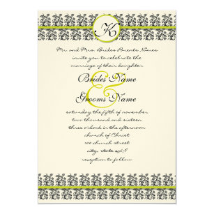Damask Border Invitations & Announcements | Zazzle CA