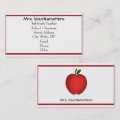 Apple Teacher Business Card | Zazzle
