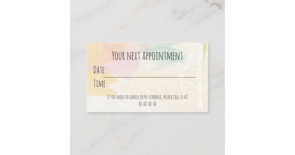 Appointment reminder business card | Zazzle
