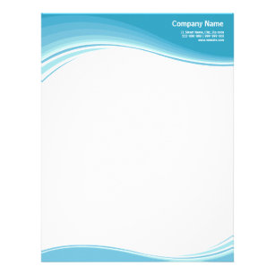 Blue Waves Letterhead | Zazzle CA