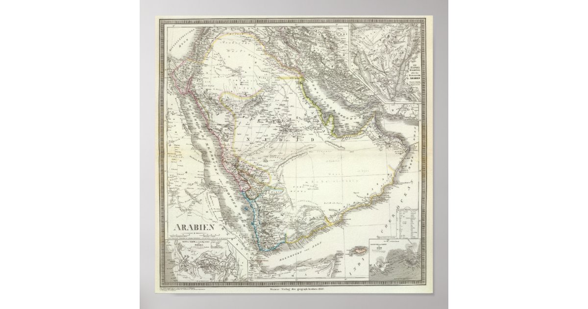 Arabien - Arabian Peninsula Poster | Zazzle