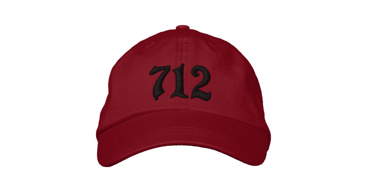 Area Code 712 , Sioux City, IOWA Embroidered Hat | Zazzle