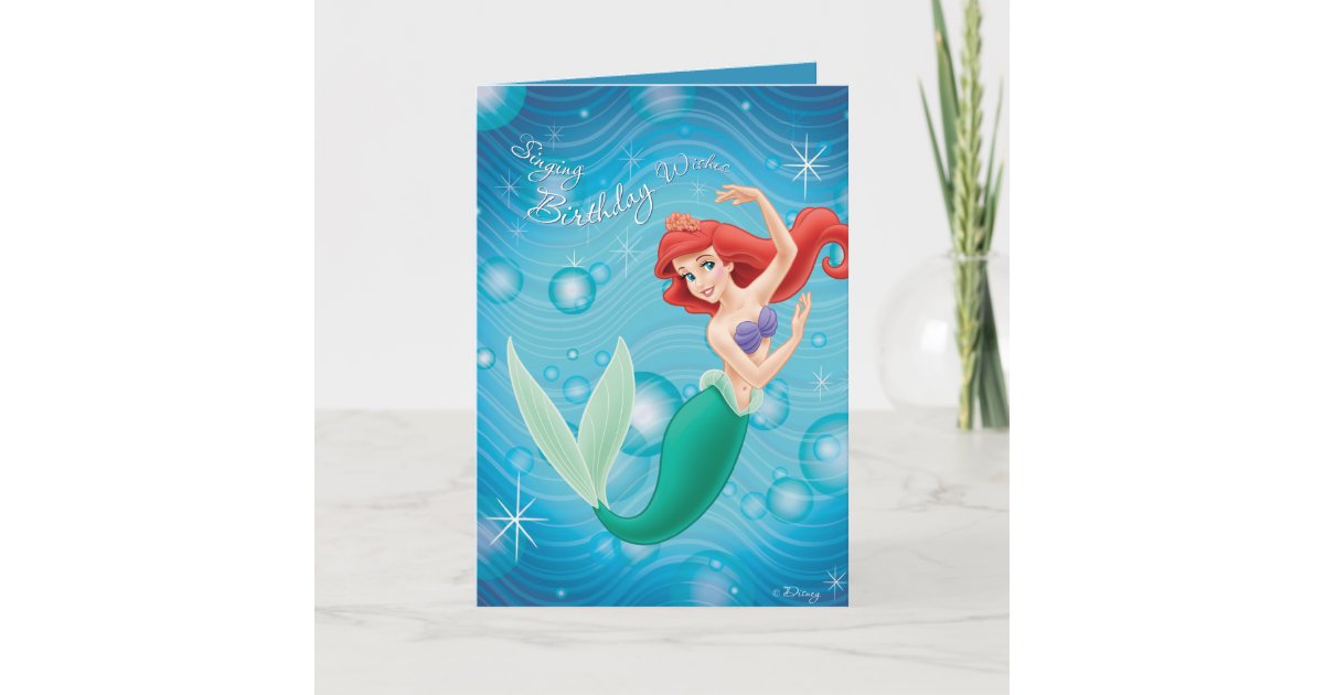 Ariel Birthday Card Disney | Zazzle
