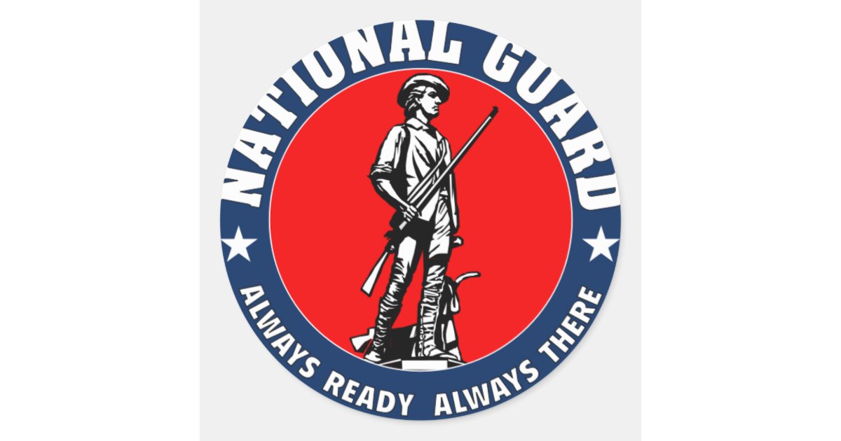 Army National Guard Military Logo Classic Round Sticker | Zazzle