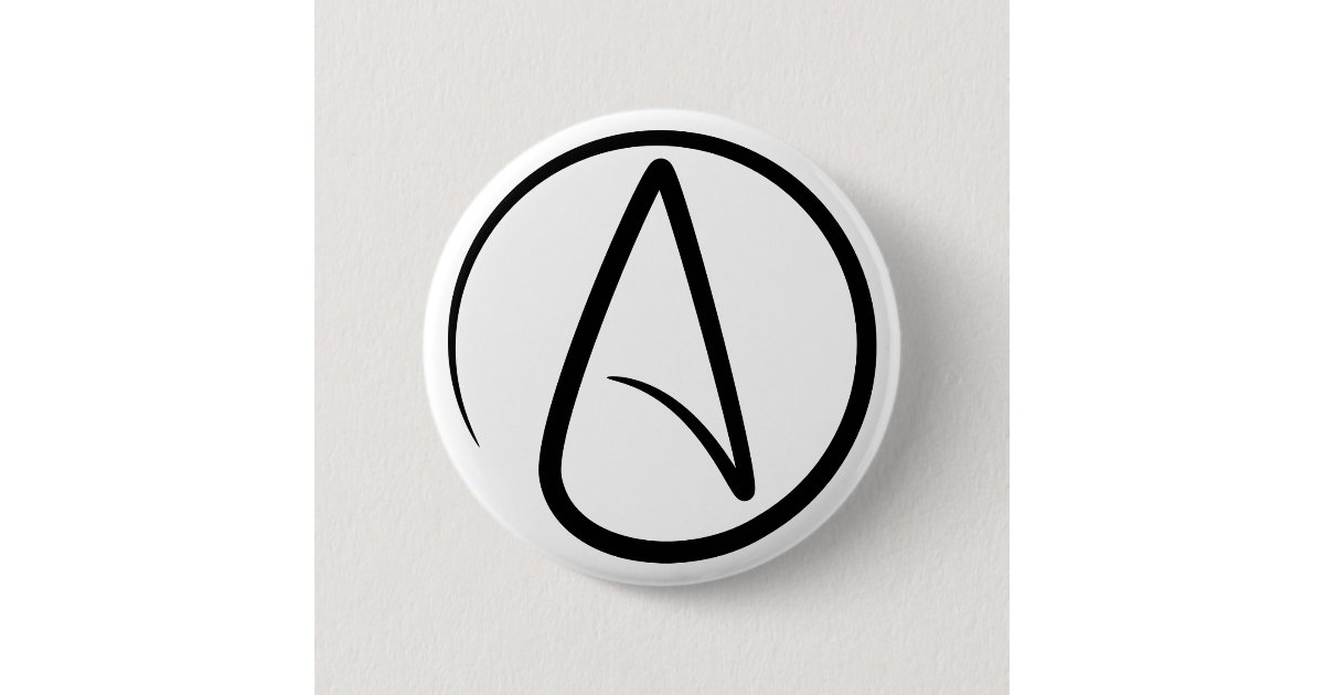 Atheism Symbol - Atheist Sign 2 Inch Round Button | Zazzle