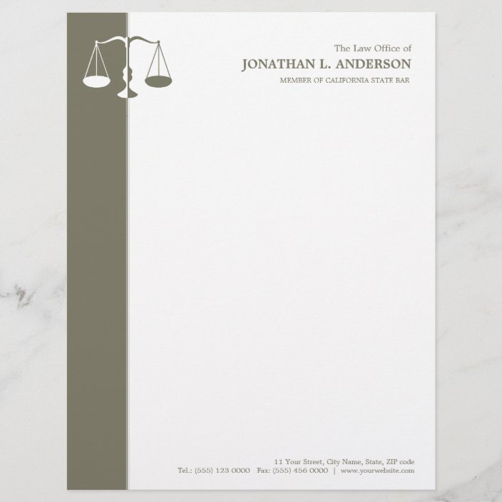 Attorney / Lawyer letterhead | Zazzle.ca
