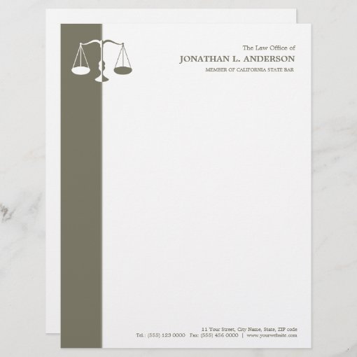 Attorney / Lawyer letterhead | Zazzle