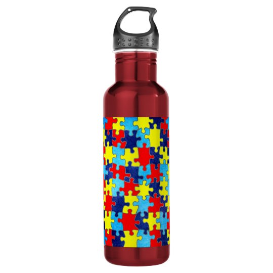Autism Awareness-Puzzle by Shirley Taylor 710 Ml Water Bottle | Zazzle.ca