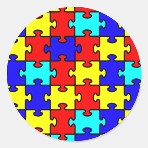 Autism Awareness Round Sticker | Zazzle