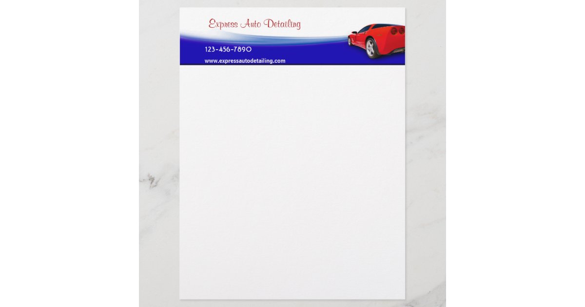 Automotive Dealership Letterhead | Zazzle
