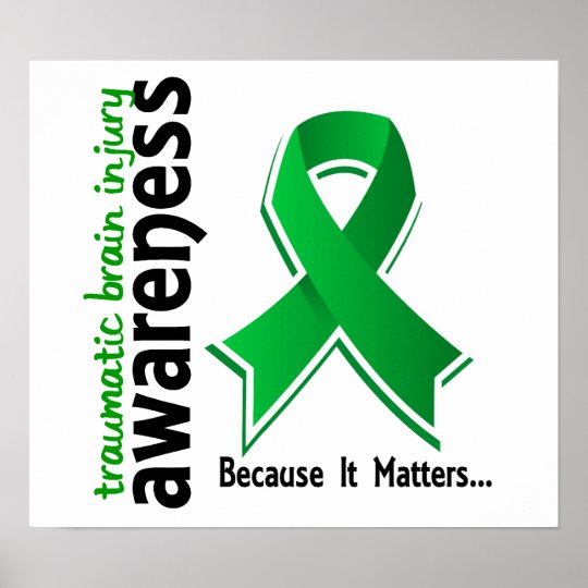 Awareness 5 Traumatic Brain Injury TBI Poster | Zazzle.ca
