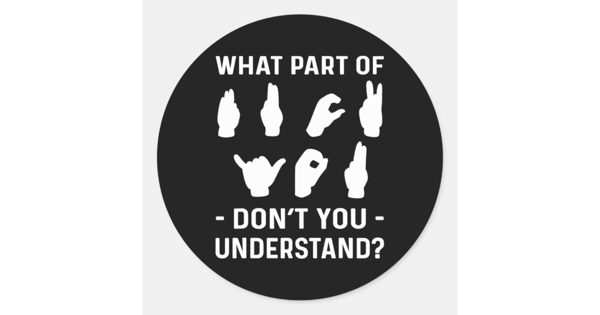 Awareness. Asl Awareness Classic Round Sticker | Zazzle