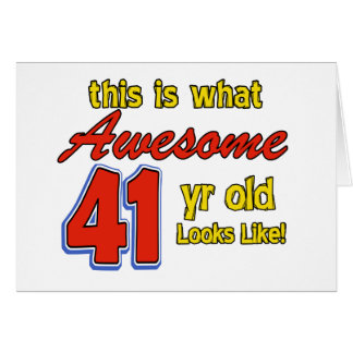 41 Years Old Cards, Photocards, Invitations & More