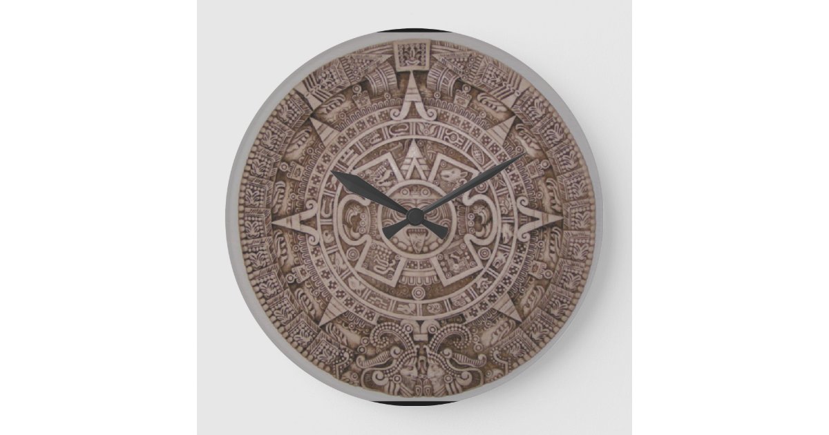 Aztec Calendar Large Wall Clock | Zazzle