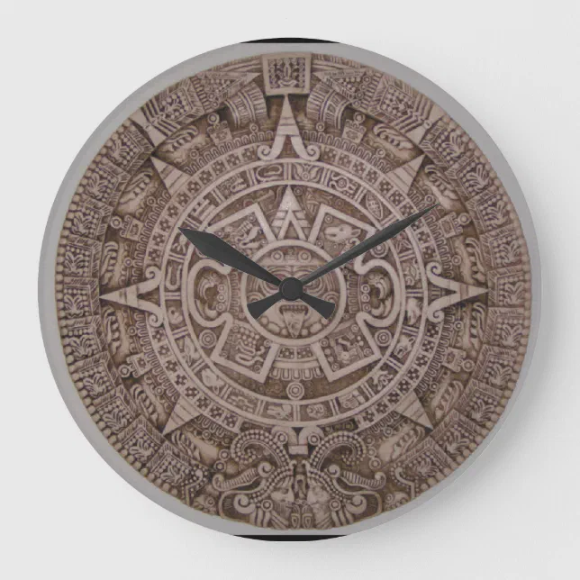 Aztec Calendar Large Wall Clock | Zazzle
