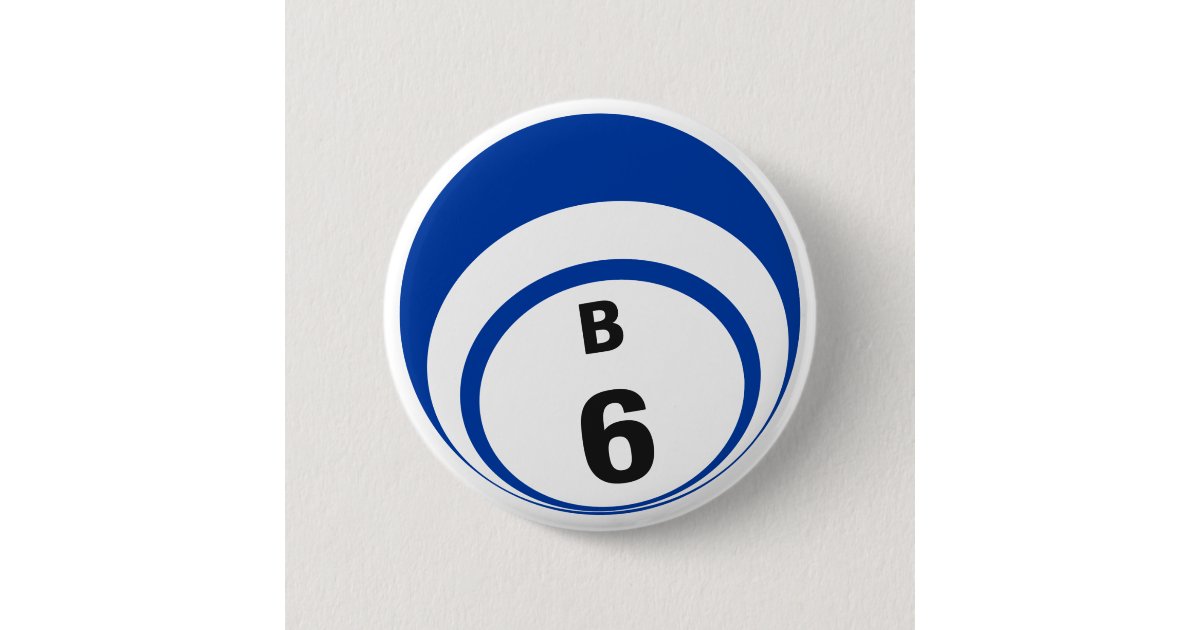 B6 Bingo Ball button | Zazzle
