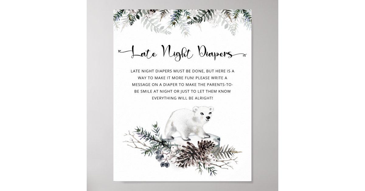 Baby its cold outside Late night diapers game Poster | Zazzle