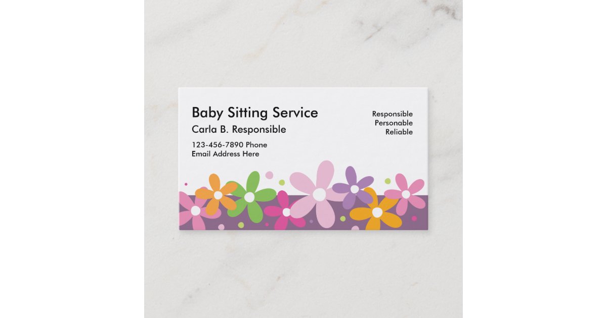 Babysitting Business Cards Zazzle Babysitting Business Cards Zazzle