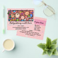 Babysitting day care child care promo glossy 4x5 flyer | Zazzle
