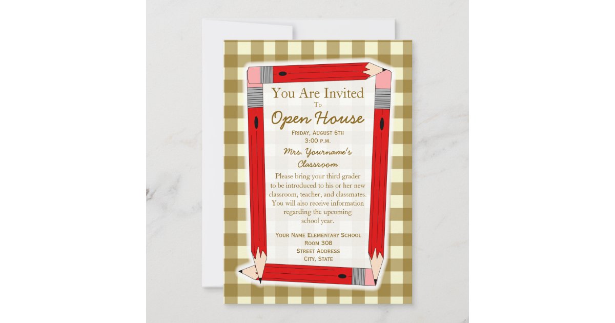 Back To School Open House Invitation | Zazzle