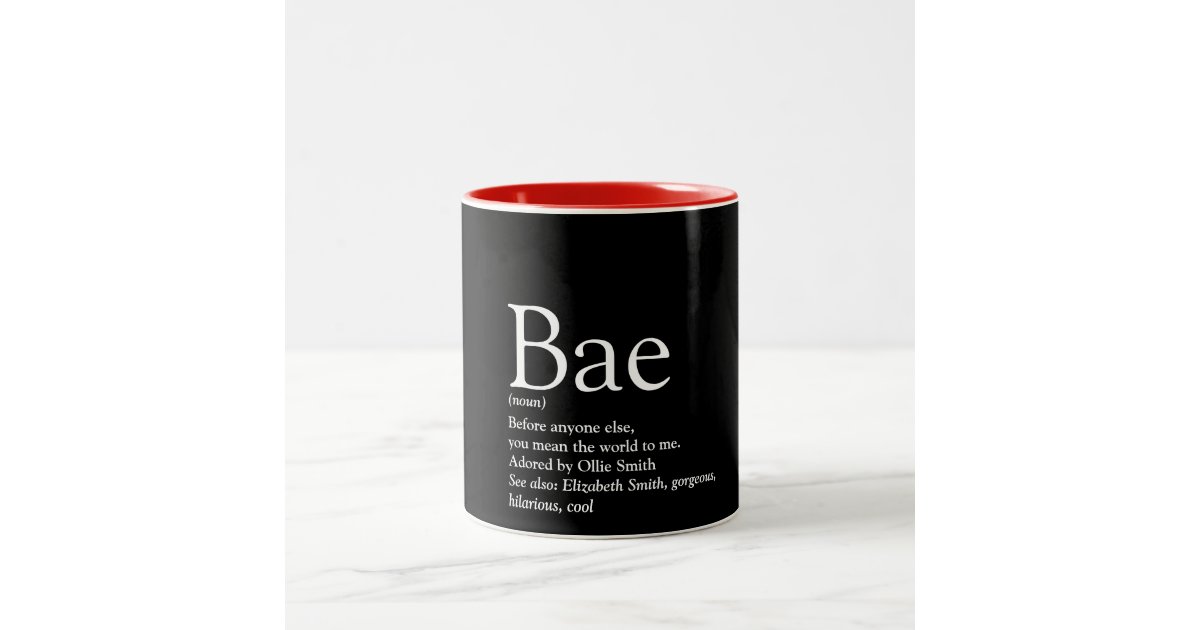 Bae Definition Boyfriend Girlfriend Wife Husband Two-Tone Coffee Mug ...