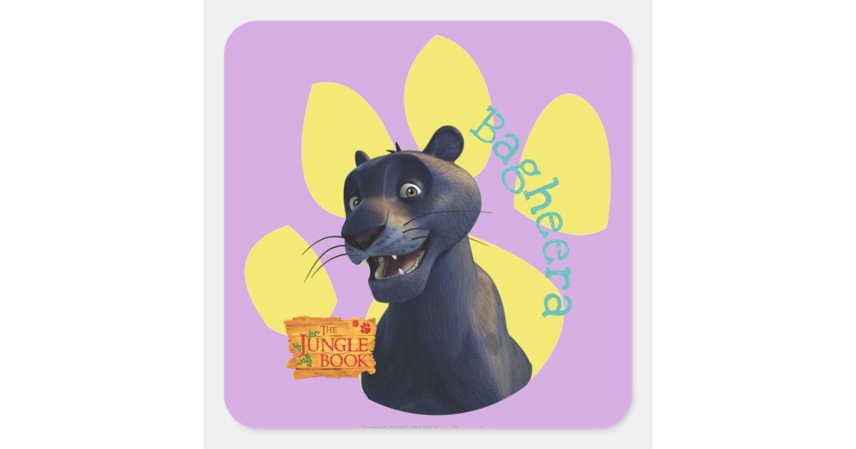 Bagheera 1 square sticker | Zazzle