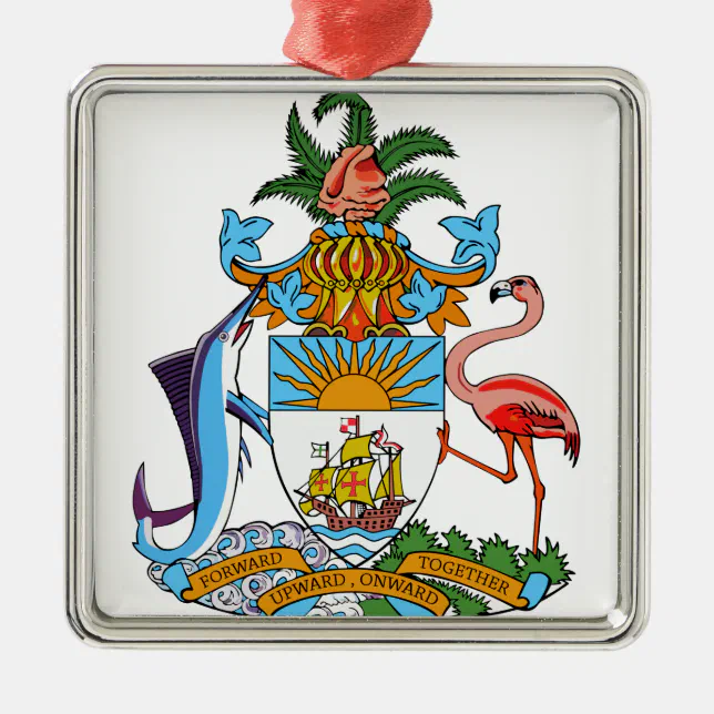 Bahamas Coat of Arms Metal Ornament | Zazzle