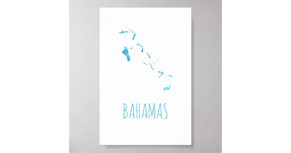 Bahamas Map Poster | Zazzle