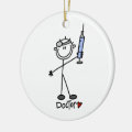 Basic Stick Figure Doctor Ceramic Ornament | Zazzle
