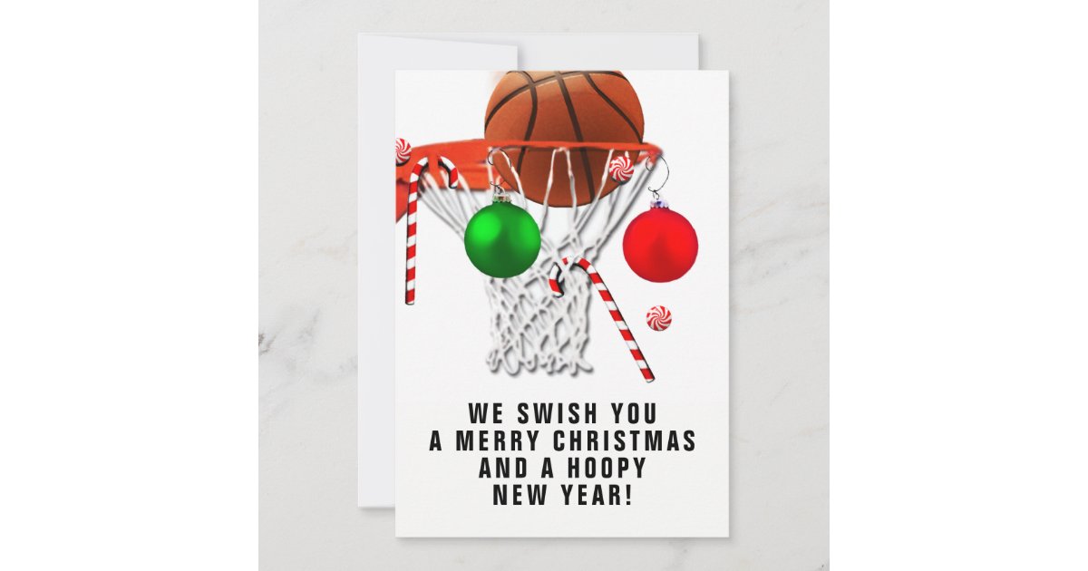 Basketball Christmas Holiday Card | Zazzle