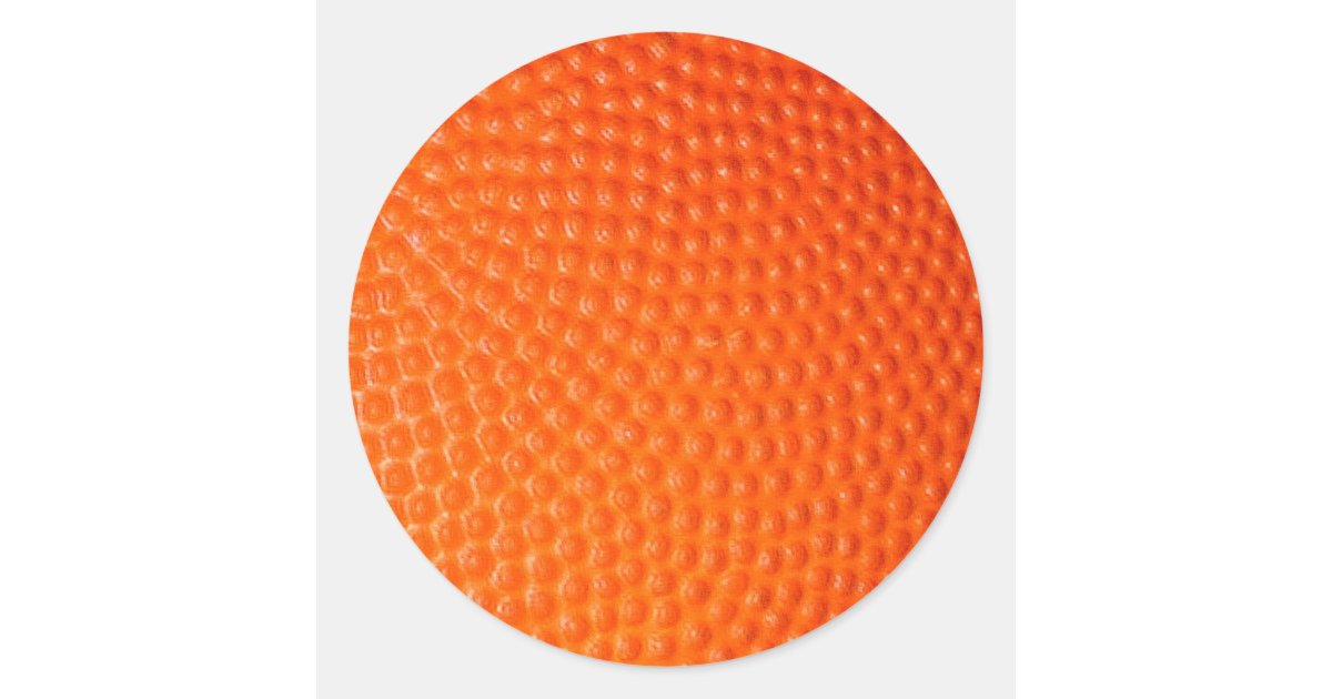 Basketball Closeup Skin Classic Round Sticker | Zazzle