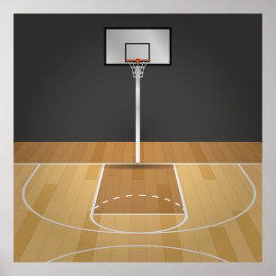 Basketball Court Posters, Prints & Poster Printing | Zazzle CA
