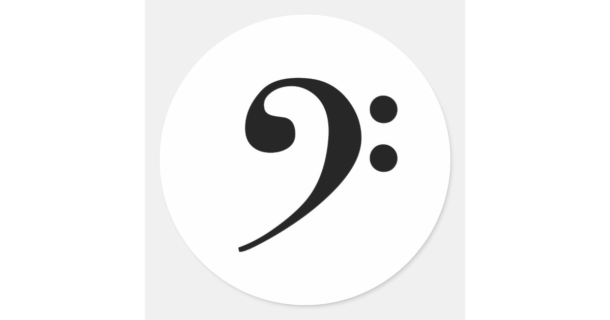 Bass Clef Sticker Zazzle