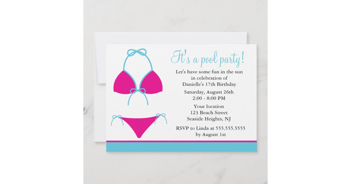 Bathing Suit Party Invitations | Zazzle