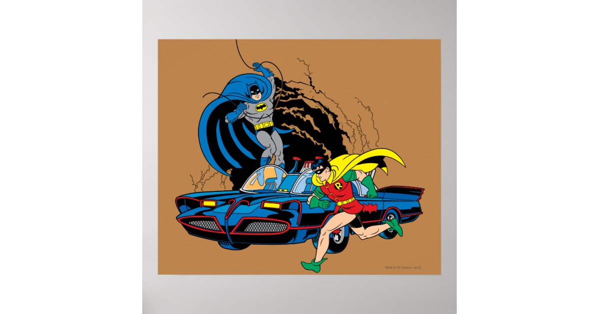 Batman And Robin In Batcave Poster | Zazzle