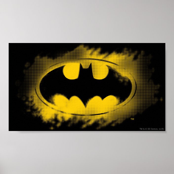 Batman Symbol | Black and Yellow Logo Poster | Zazzle.ca