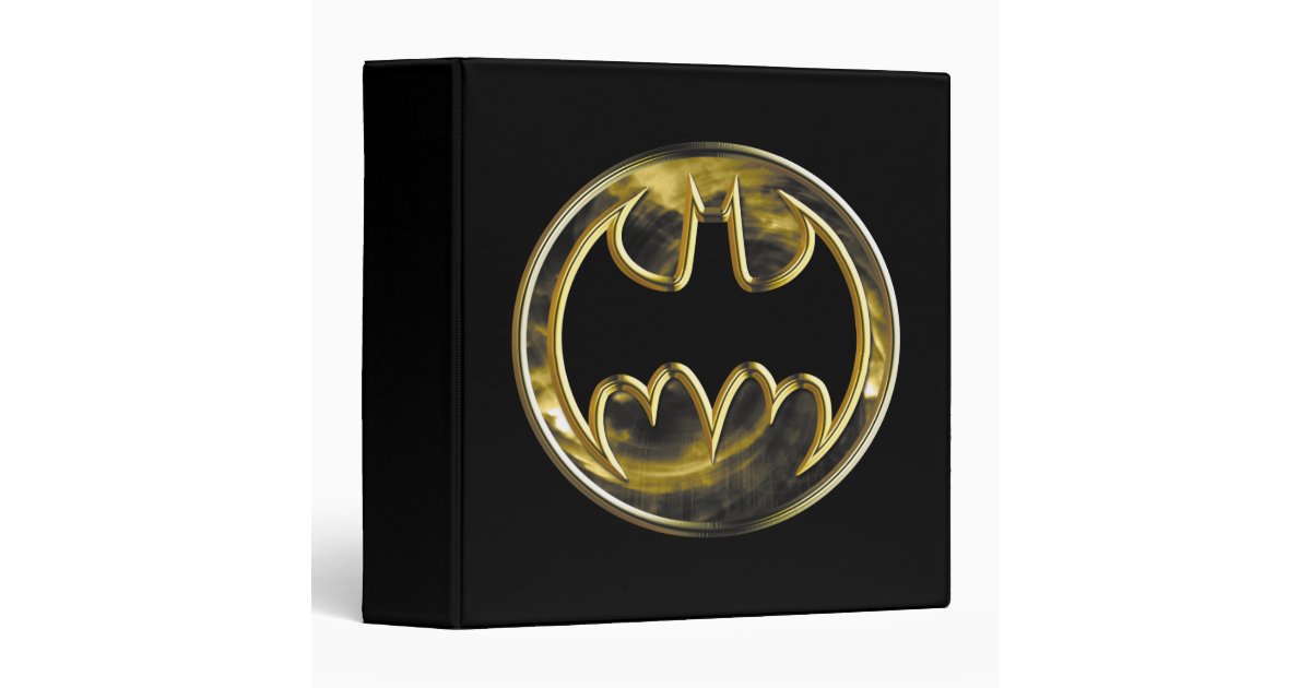 Batman Symbol | Gold Logo Binder | Zazzle