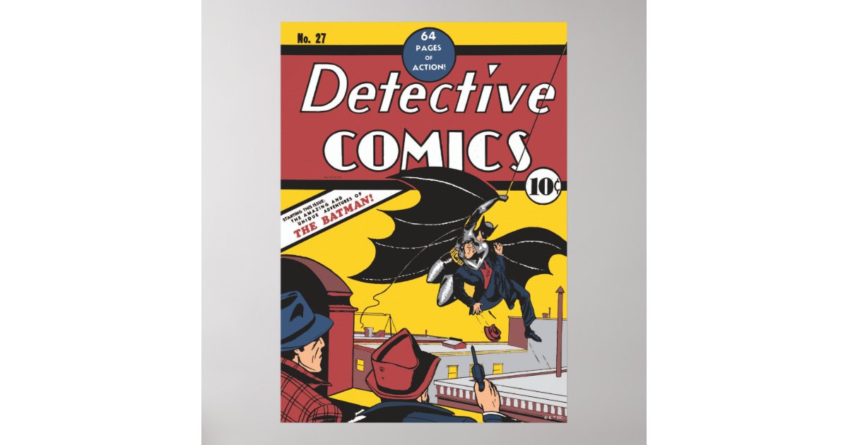 Batman's First Appearance Vintage Poster | Zazzle