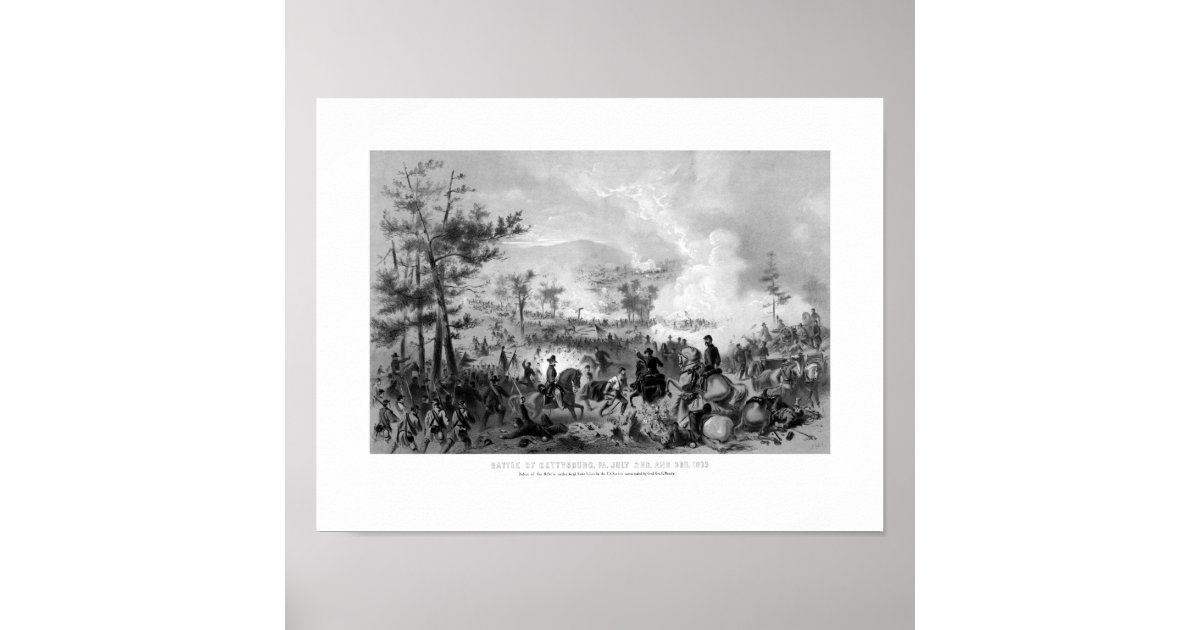 Battle of Gettysburg -- Civil War Poster | Zazzle