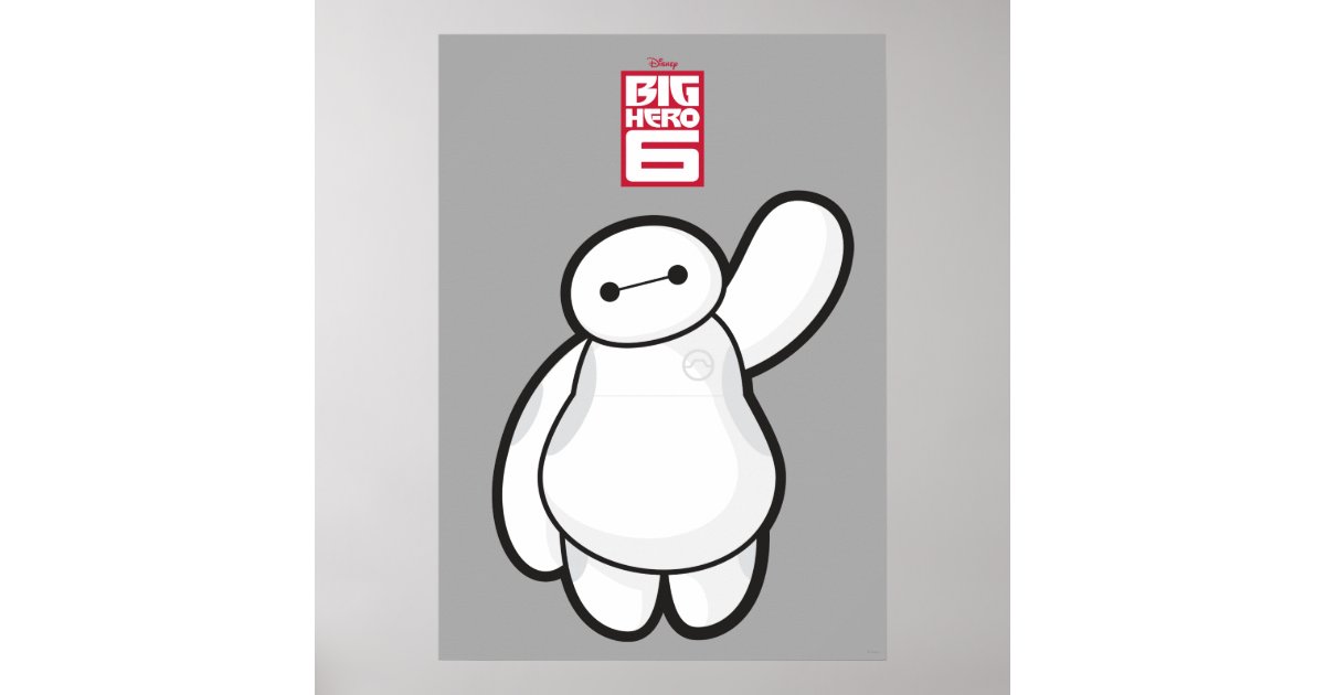 Baymax Waving Poster | Zazzle